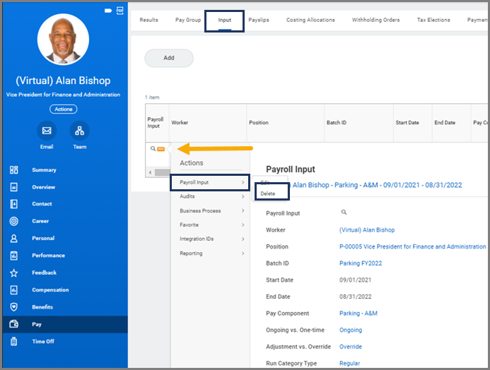Managing Payroll Inputs